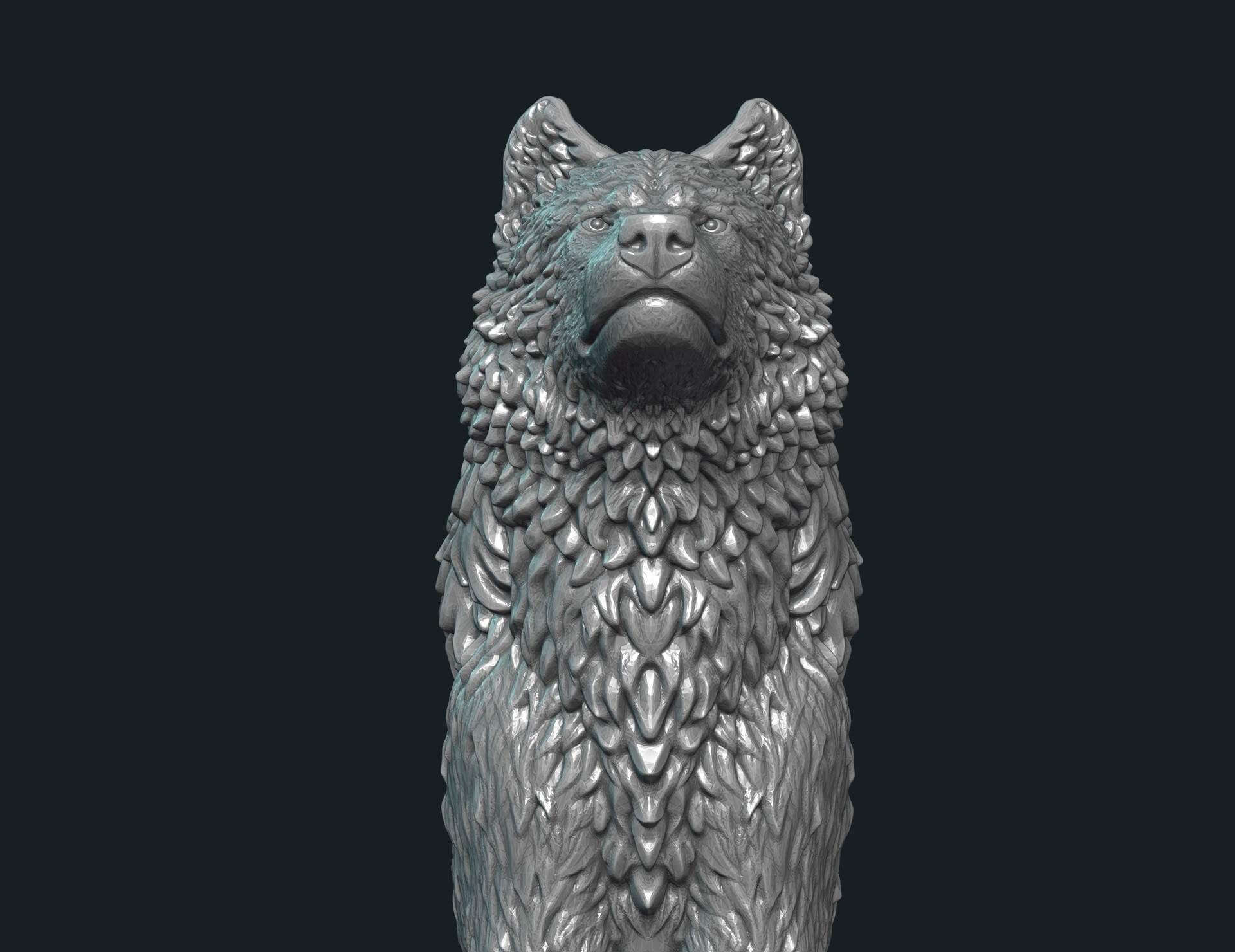 Wolf IV - 3D Model by Skazok