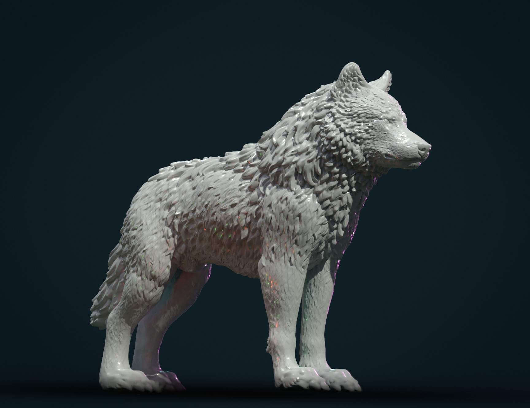 Wolf IV - 3D Model by Skazok