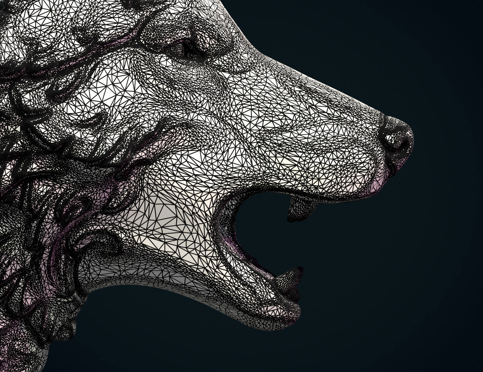 Wolf Sculpture - 3D Model by Skazok