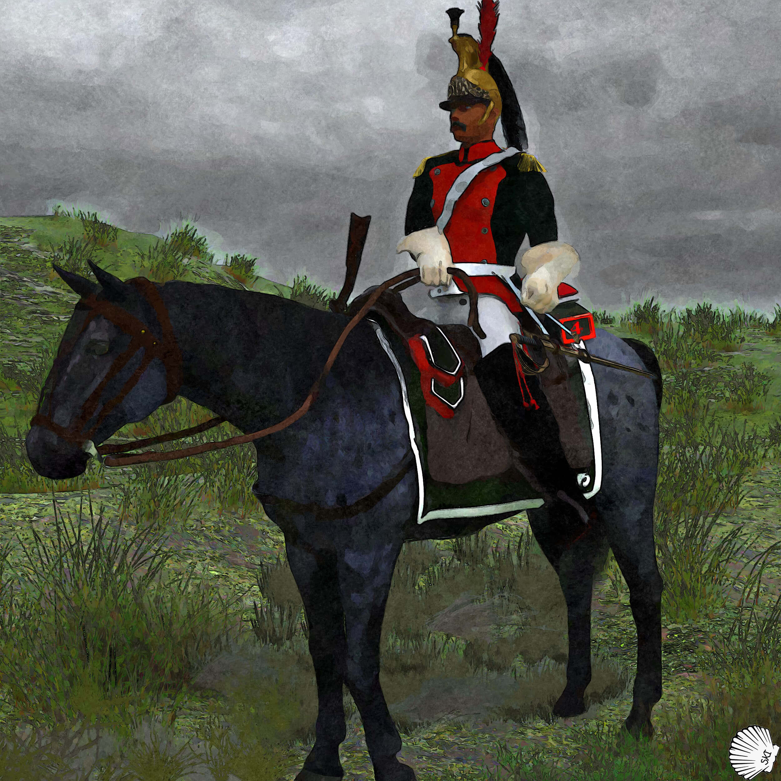 Dragoon Colonel Oil 3D Render, Digital Art by skiblack732