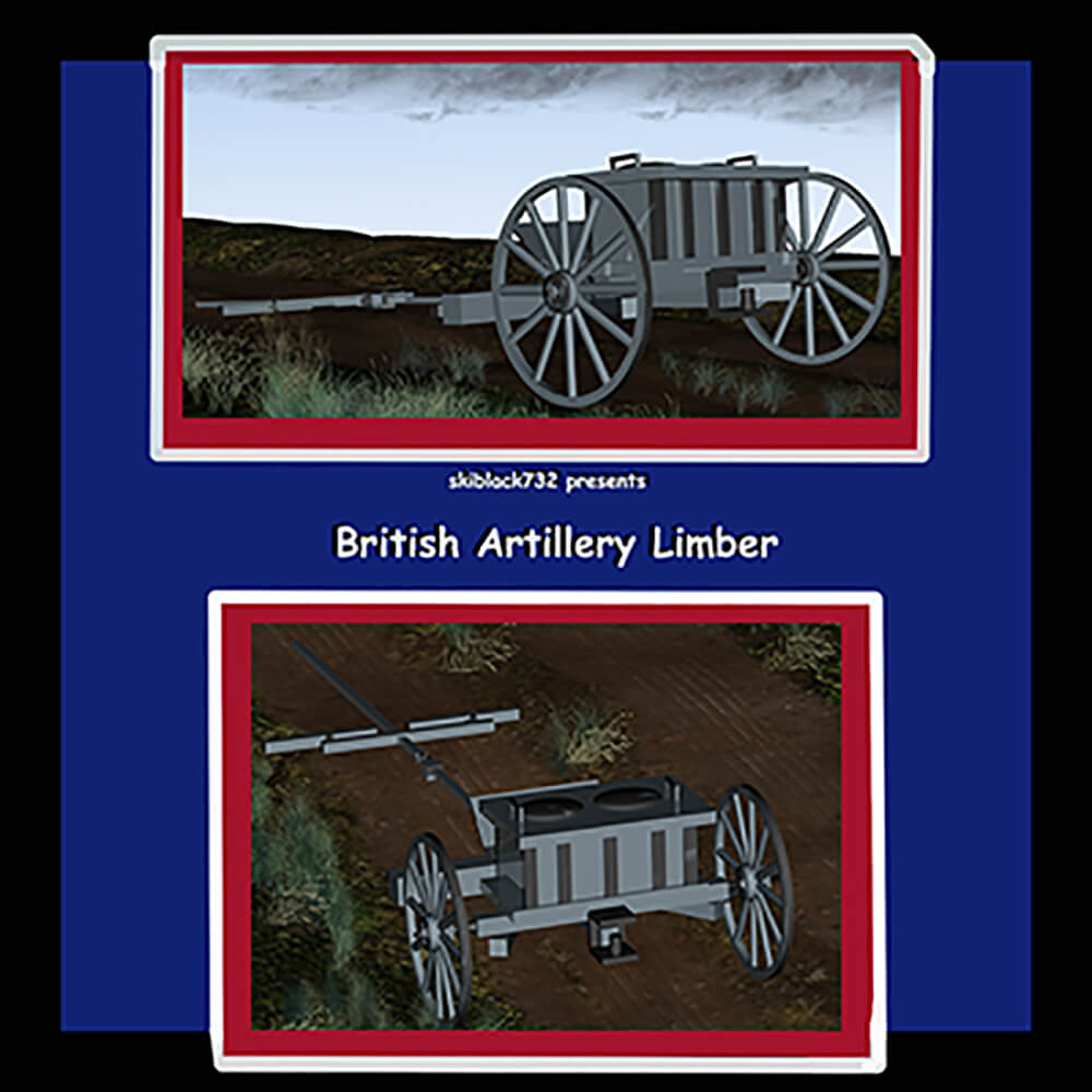 Napoleonic Brittish Artillery Limber Type I - Daz Content by skiblack732