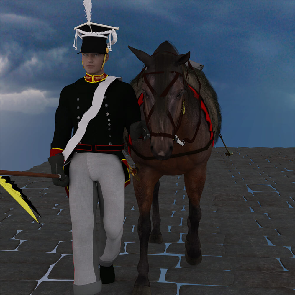 Napoleonic Uhlan Lancer Cavalry - Daz Content by skiblack732
