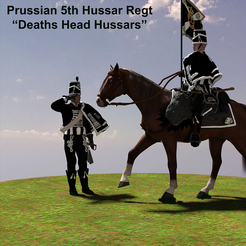 Napoleonic Wars Prussian Deaths Head Hussars - Daz Content by skiblack732
