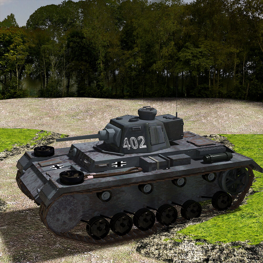 WW2 German Tank Panzerkampfwagen III - Daz Content by skiblack732
