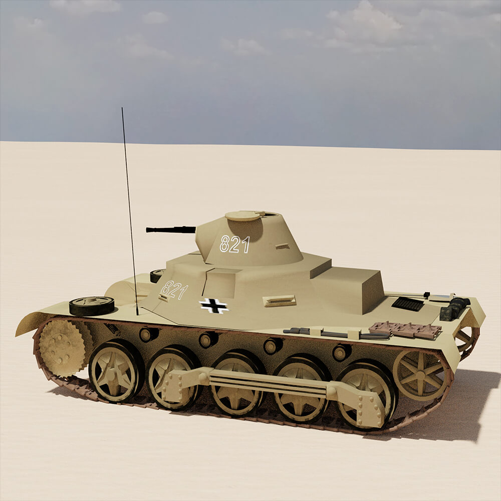 WWII German Panzerkampfwagen I - Daz Content by skiblack732
