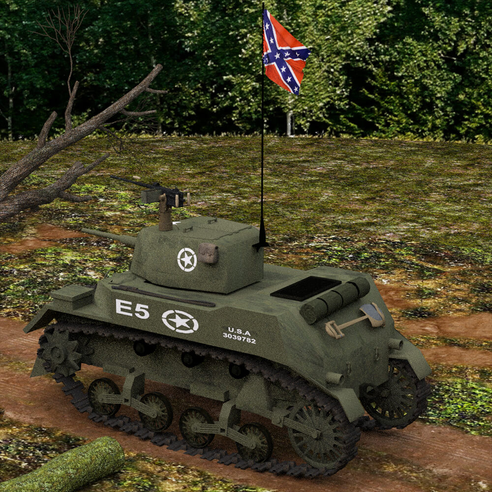 WWII US Tank M5 Stuart - Daz Content by skiblack732