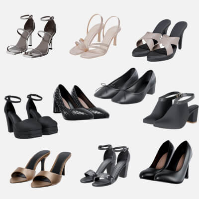 Elegant Women Heels – 10 High-Quality 3D Models by Skica 3D