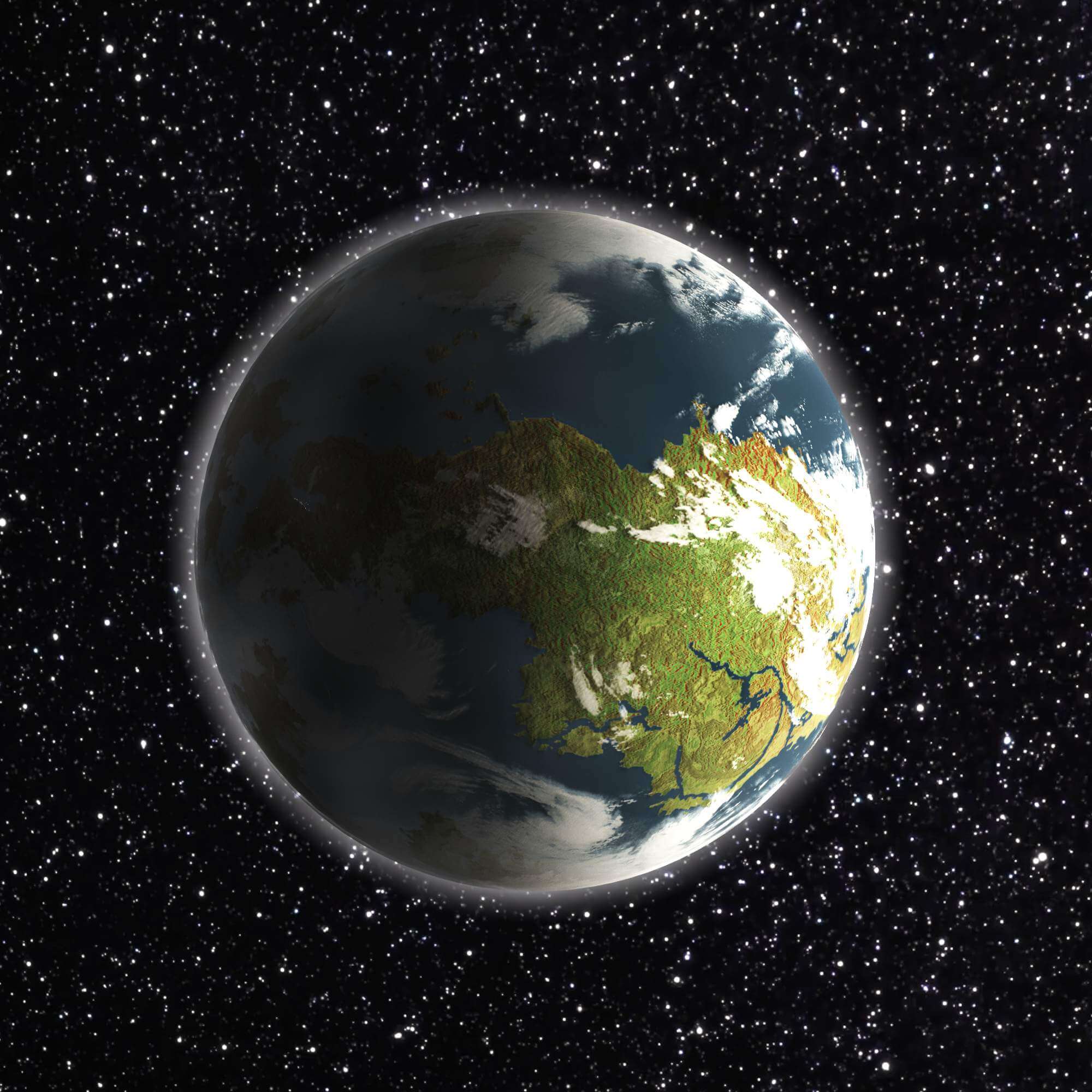 Alien Planet (Earth Type) - 3D Model by SkifX