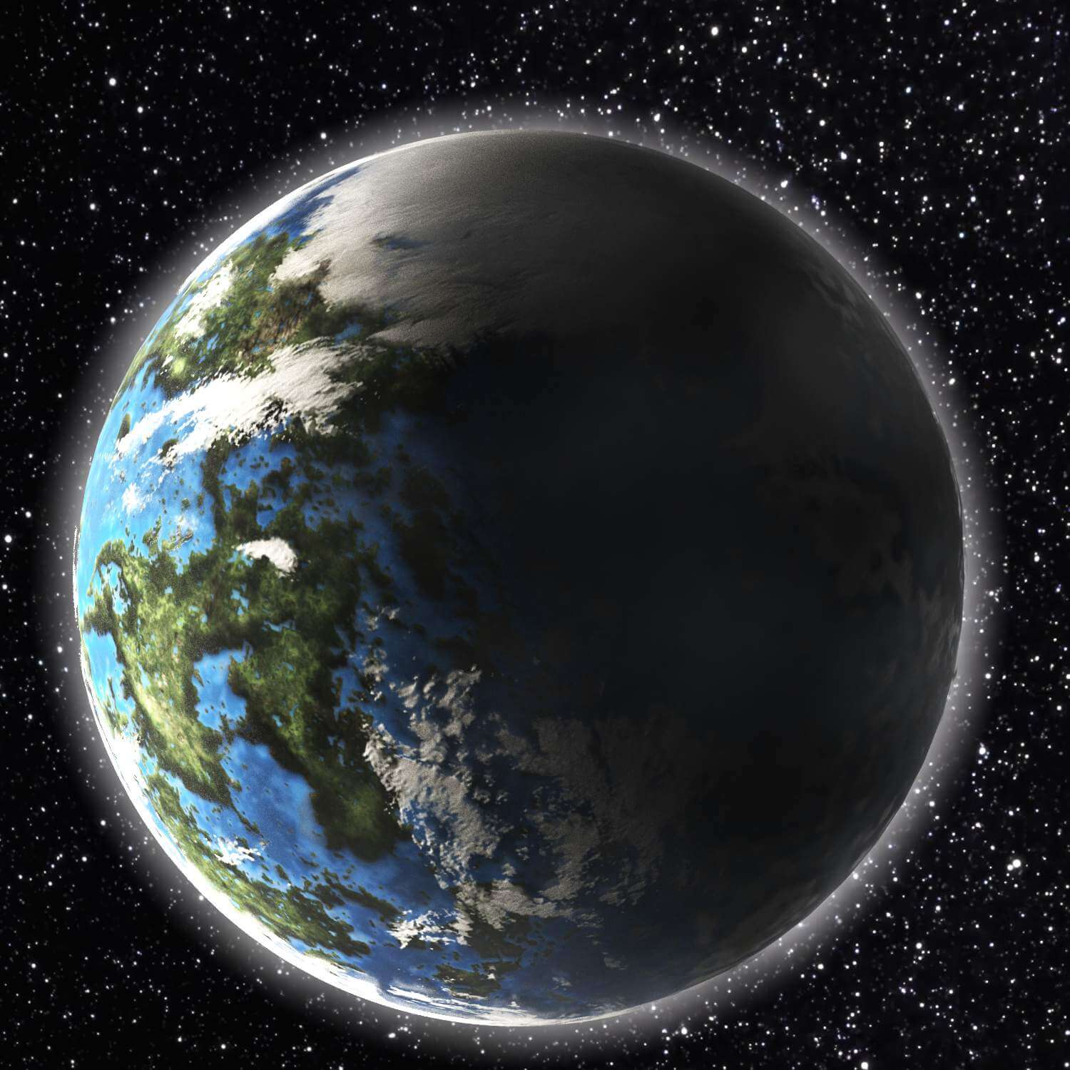 Alien Planet (Earth Type) - 3D Model by SkifX