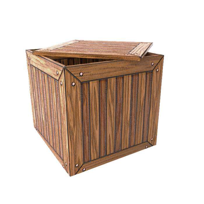 Boxes with 2D Textures (5 Types) - 3D Model by SkifX