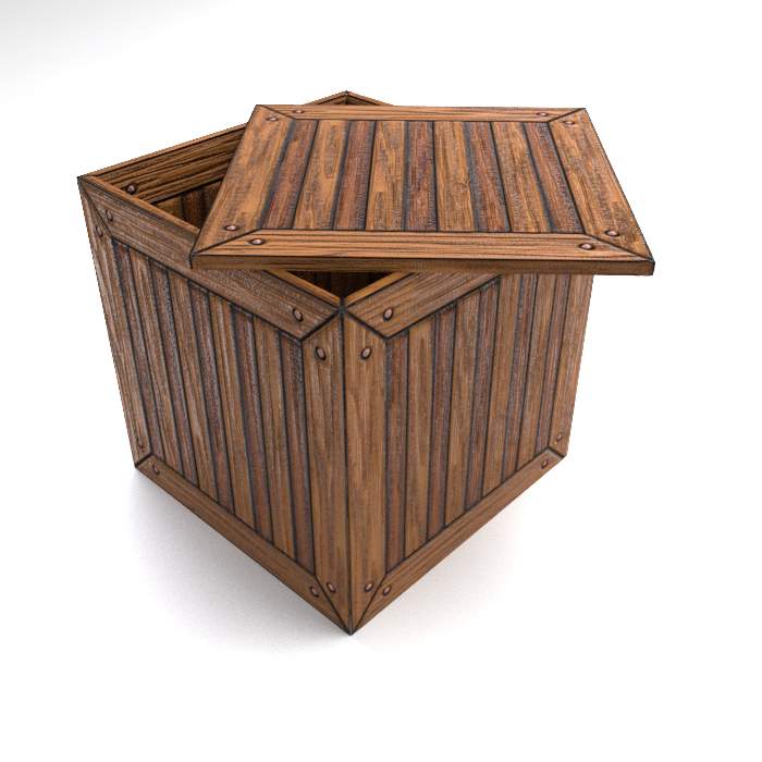 Boxes with 2D Textures (5 Types) - 3D Model by SkifX