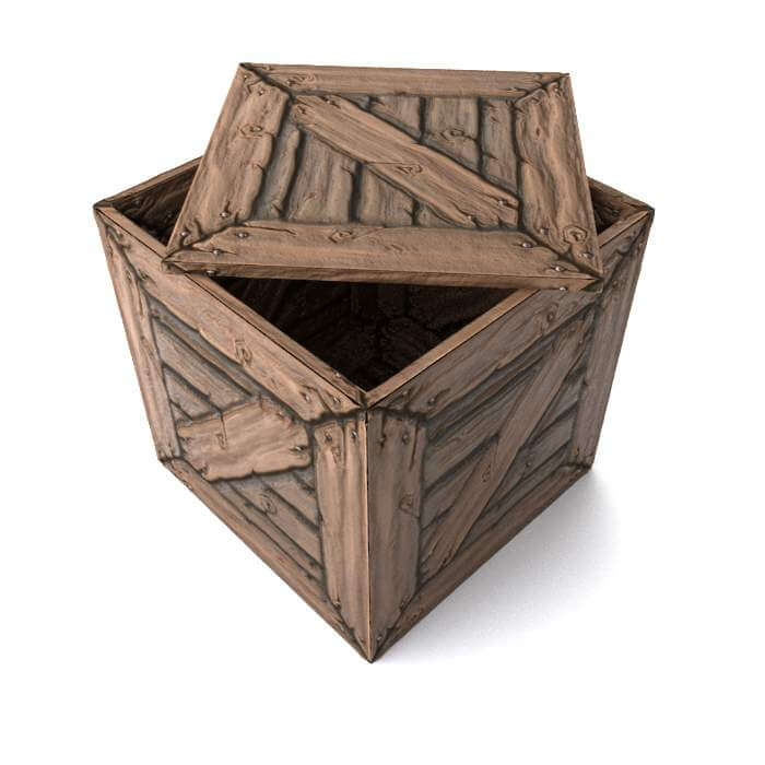 Boxes with 2D Textures (5 Types) - 3D Model by SkifX