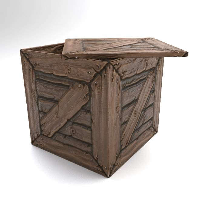 Boxes with 2D Textures (5 Types) - 3D Model by SkifX