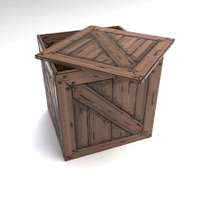 Boxes with 2D Textures (5 Types) - 3D Model by SkifX