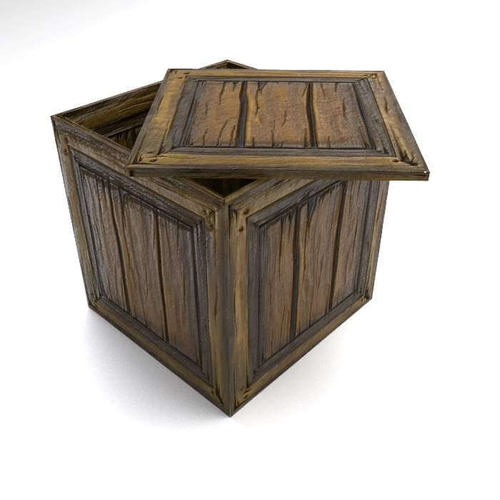Boxes with 2D Textures (5 Types) - 3D Model by SkifX