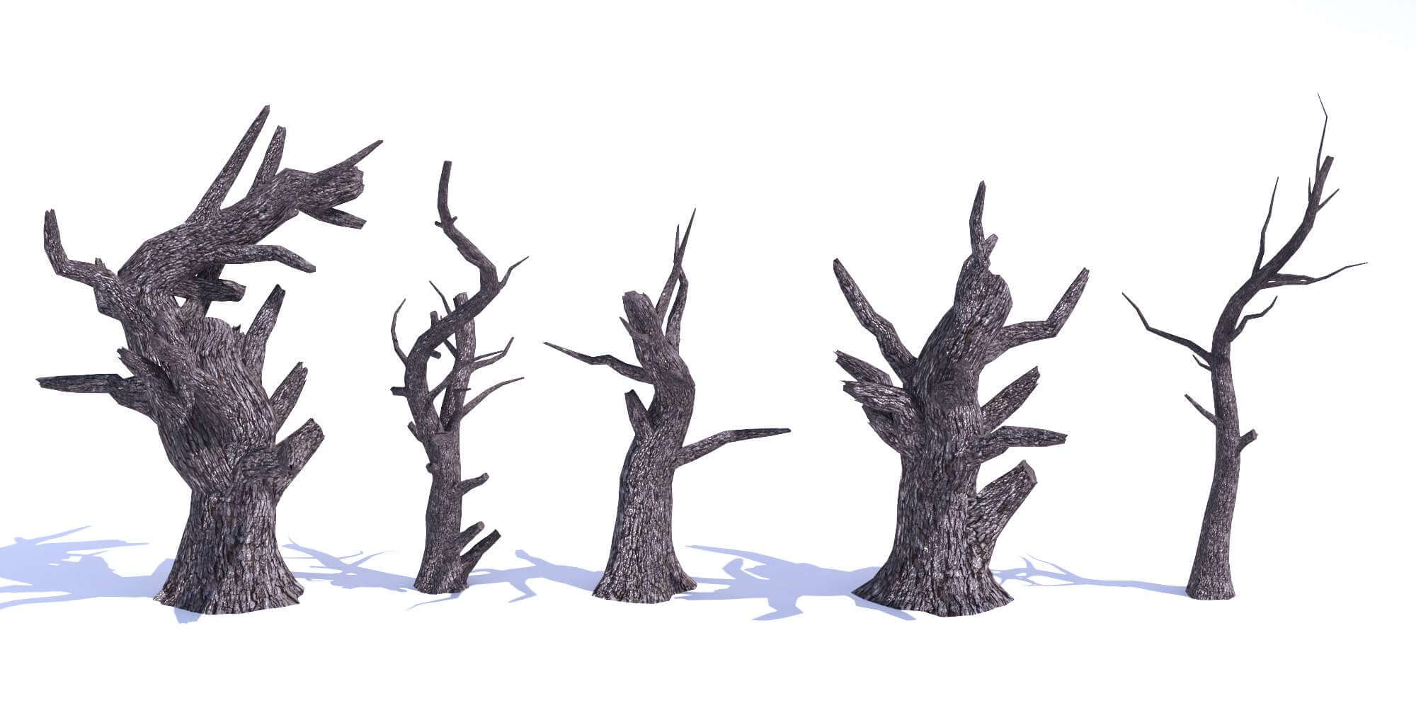 Charred Trees 5 Types 3D Model By SkifX charred-trees-5-types-3d-model-by-skifx