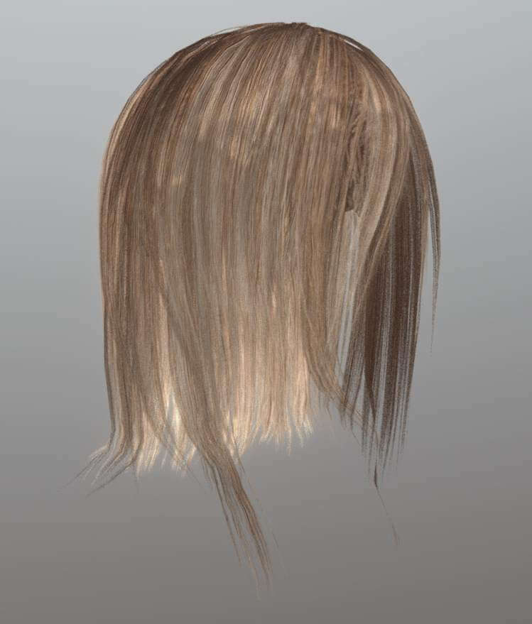 Hairstyle 3 Colors - 3D Model by SkifX