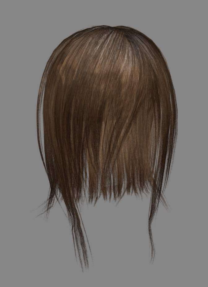 Hairstyle 3 Colors - 3D Model by SkifX