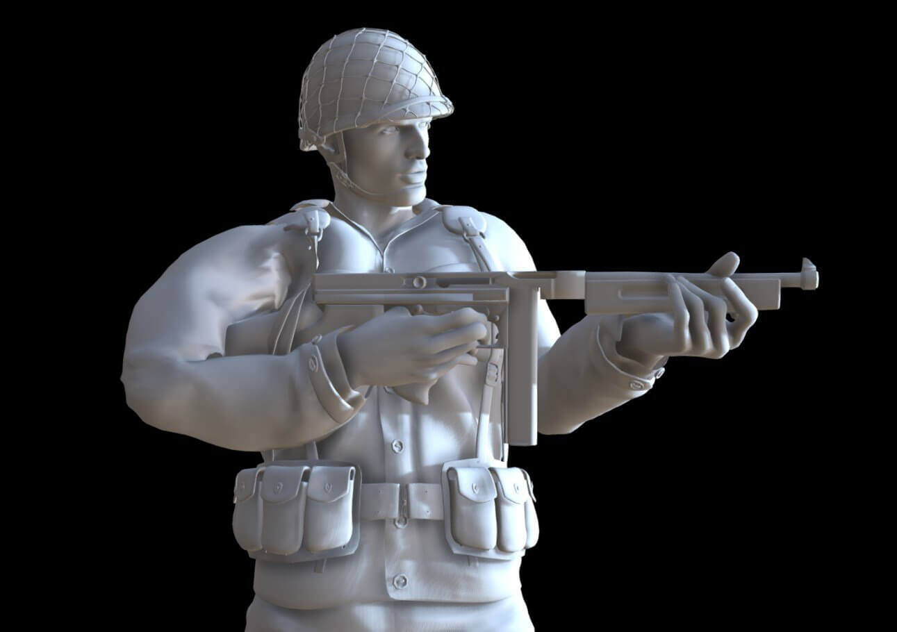 US Soldier WW2 - 3D Model by SkifX