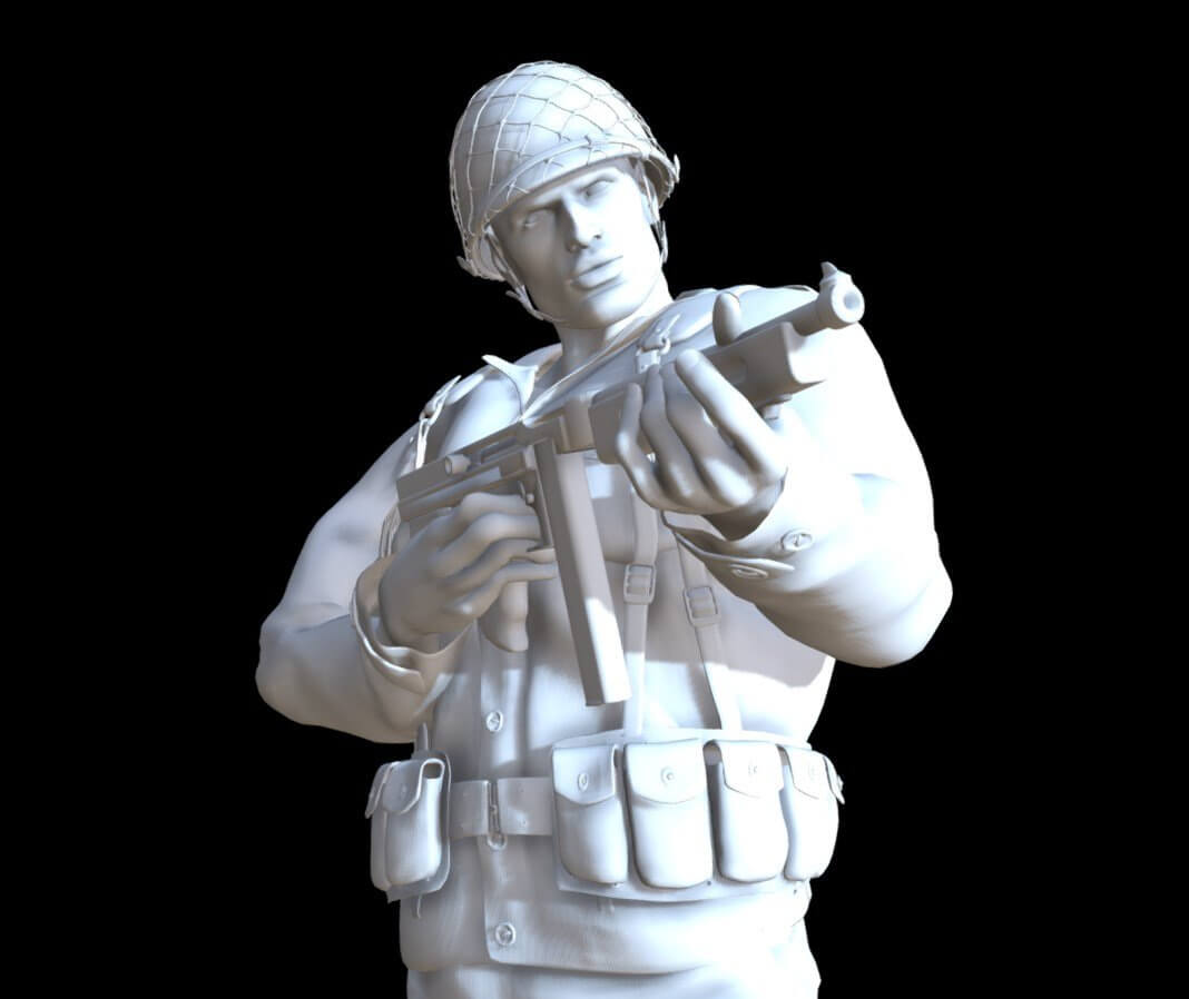US Soldier WW2 - 3D Model by SkifX
