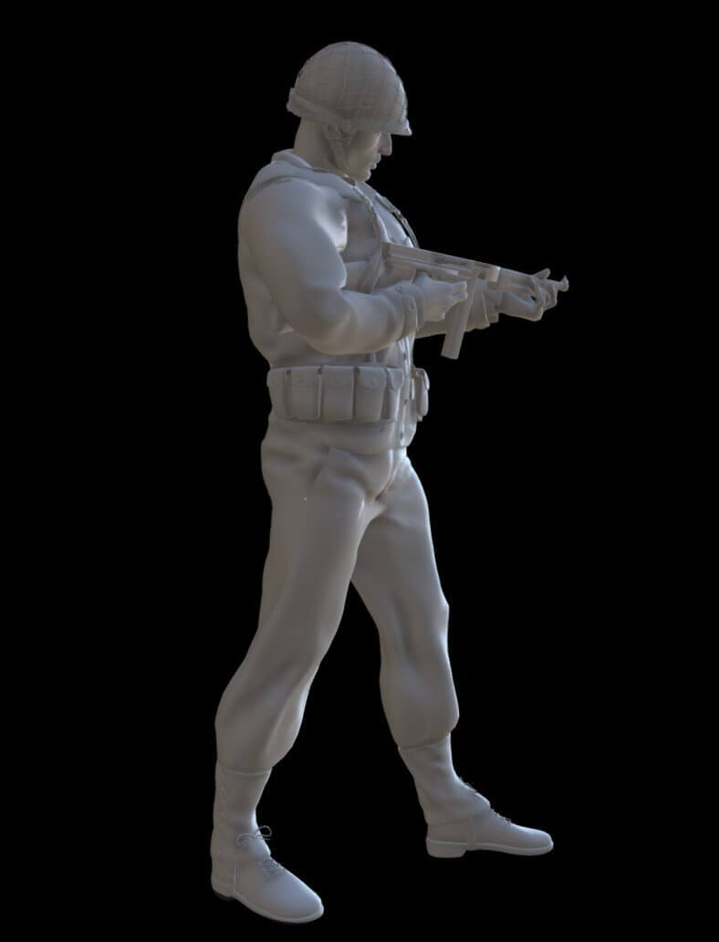 US Soldier WW2 - 3D Model by SkifX