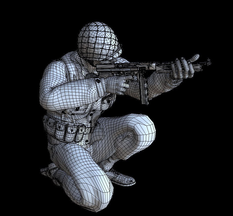 US Soldier WW2 Printable - 3D Model by SkifX