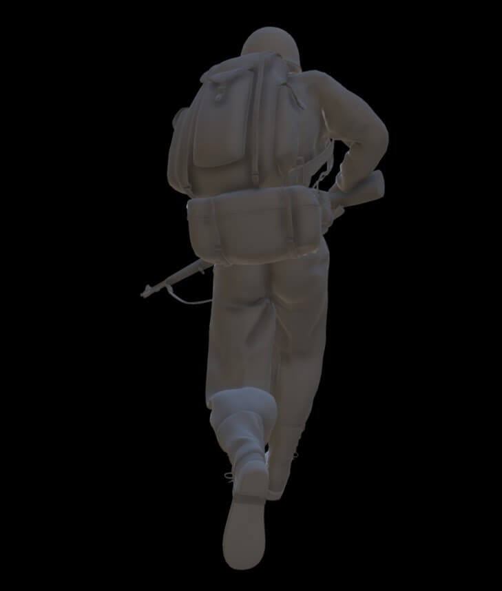 US Soldier WW2 Printable - 3D Model by SkifX
