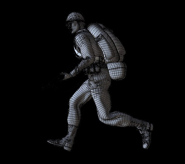 US Soldier WW2 Printable - 3D Model by SkifX