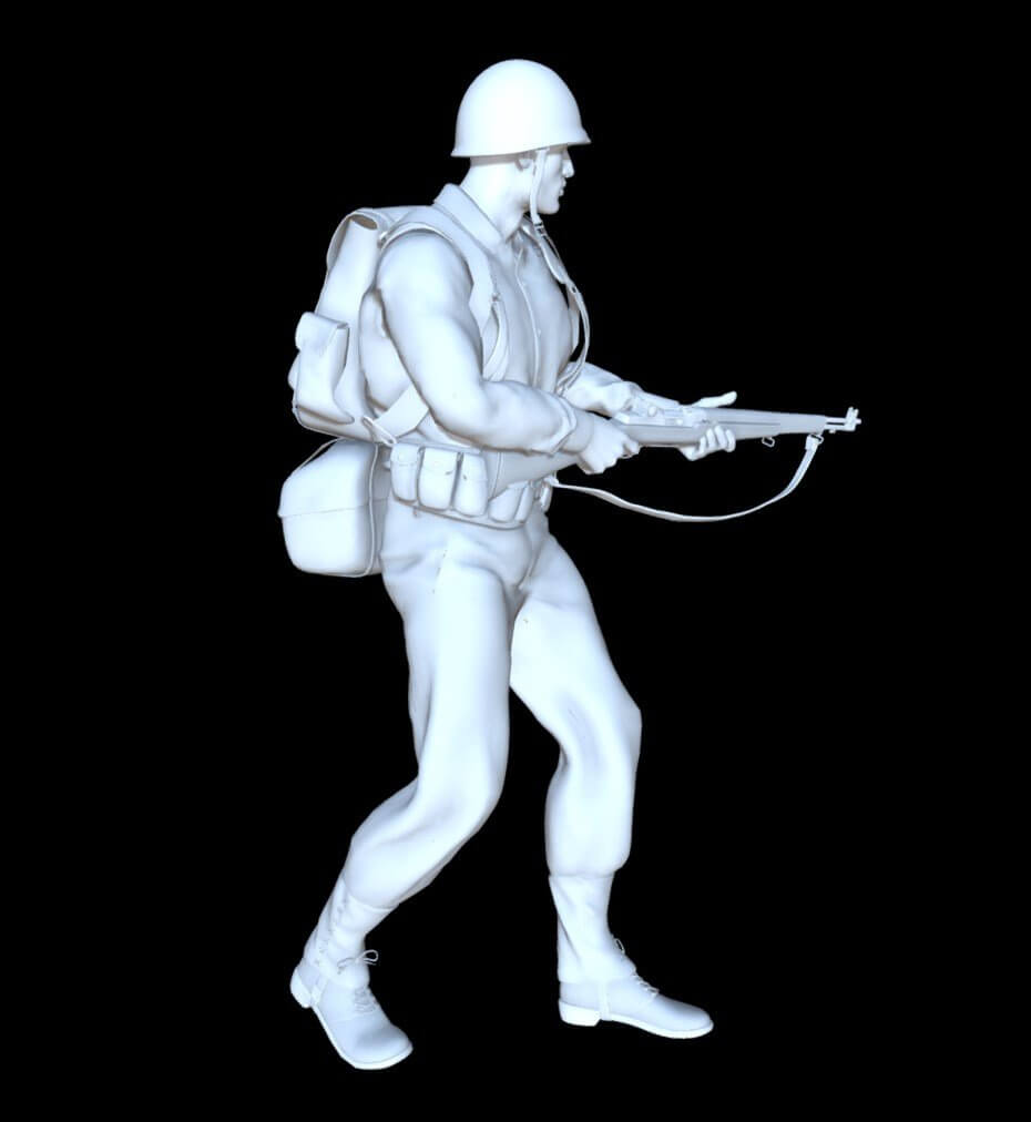 US Soldier WW2 Printable - 3D Model by SkifX