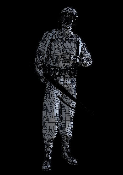 US Soldier WW2 Printable - 3D Model by SkifX
