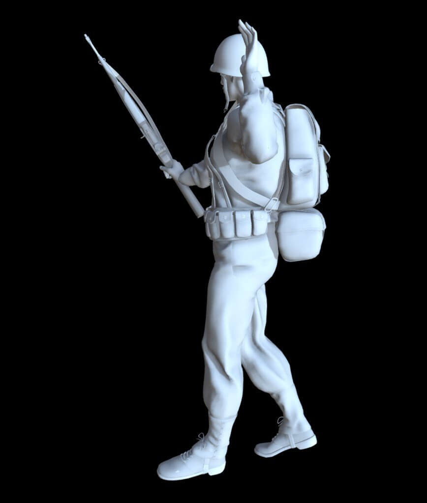 US Soldier WW2 Printable - 3D Model by SkifX