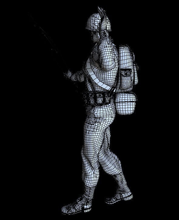 US Soldier WW2 Printable - 3D Model by SkifX