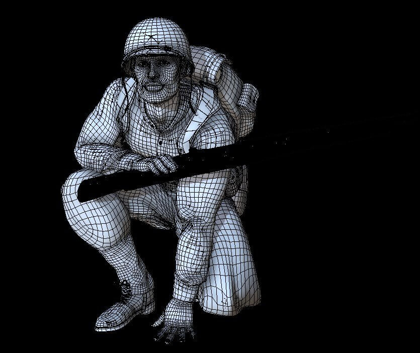 US Soldier WW2 Printable - 3D Model by SkifX