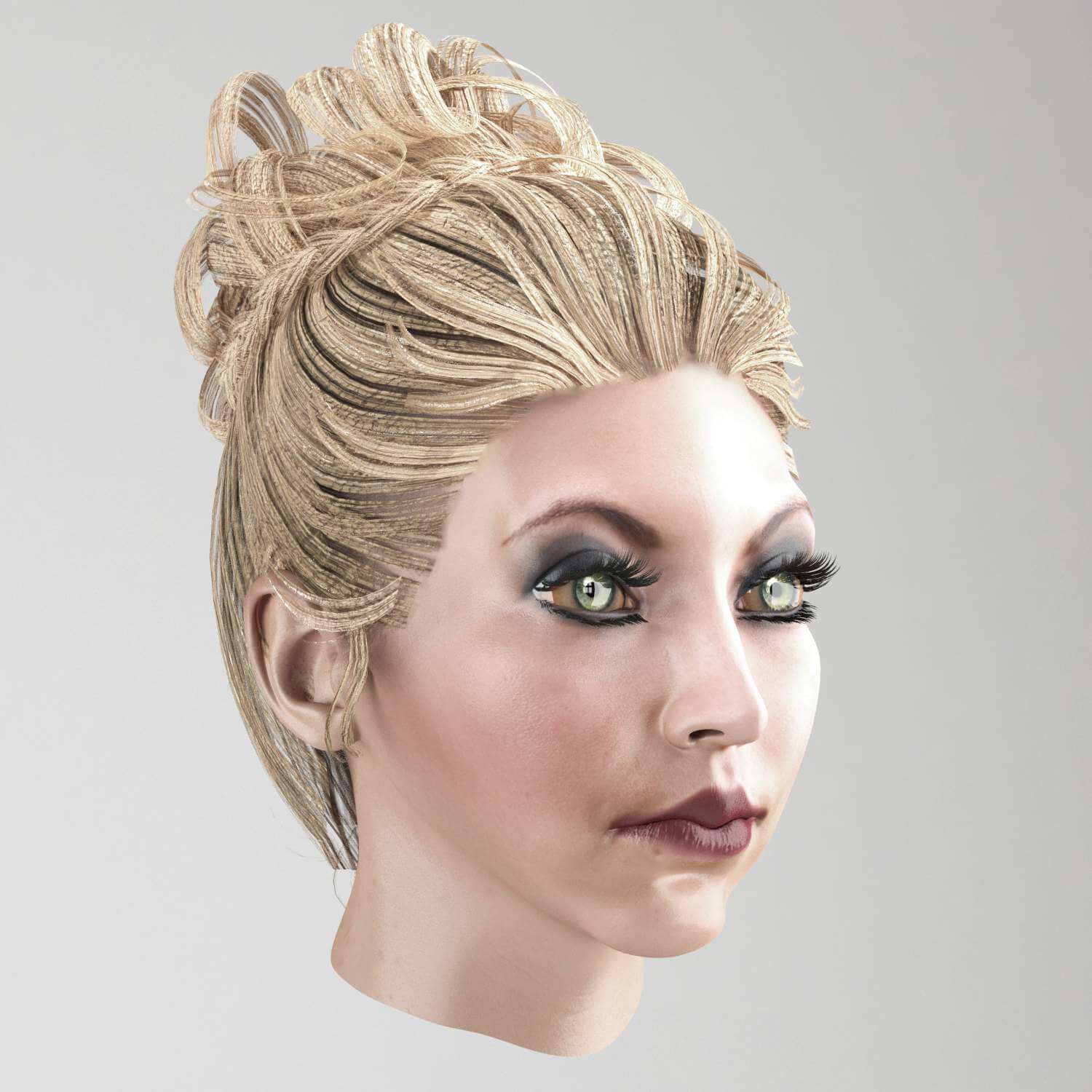 Woman's Hairstyle (3 Colors) - 3D Model by SkifX