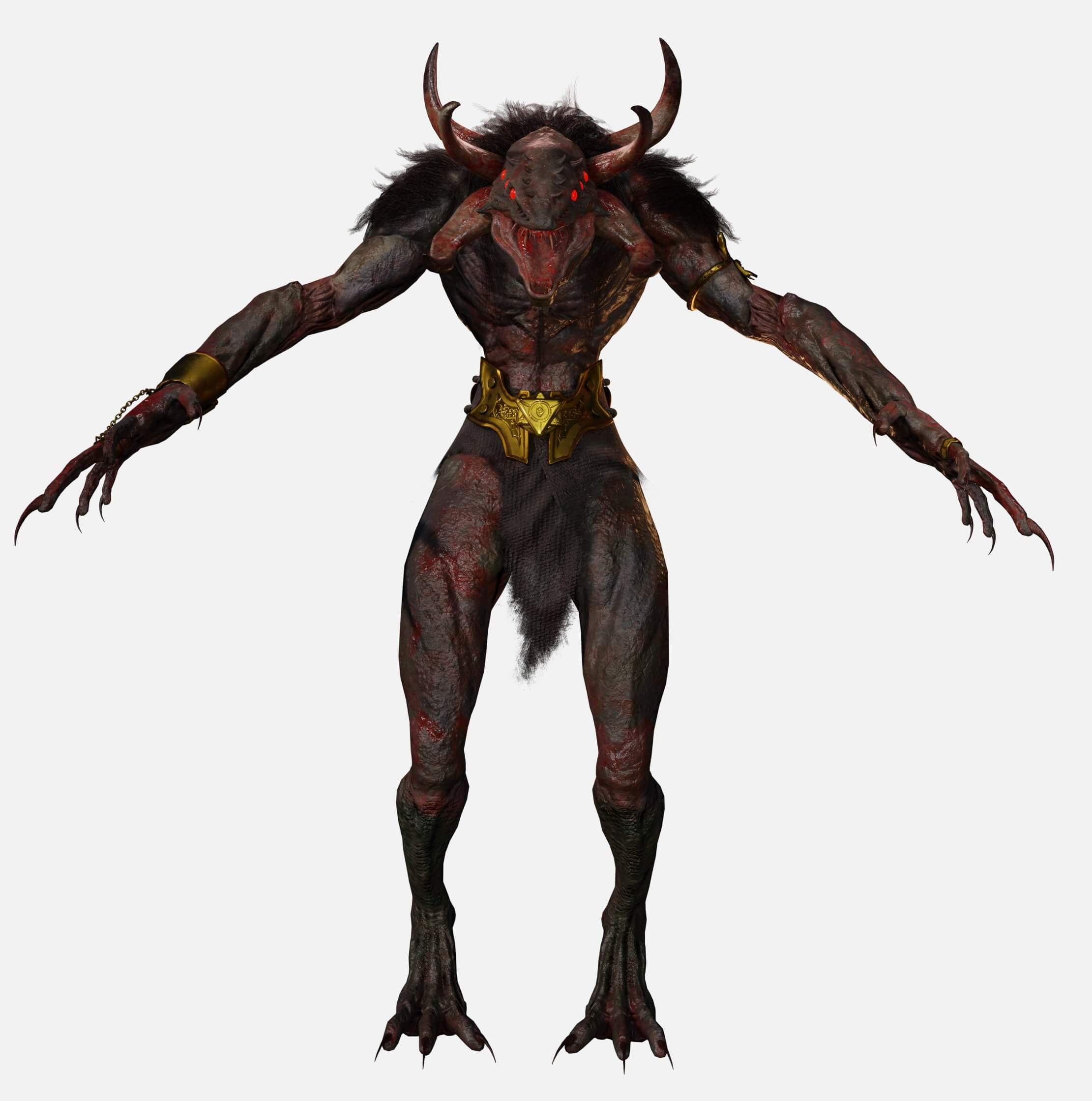 Celtic Demon Beast - 3D Model by SkinRender