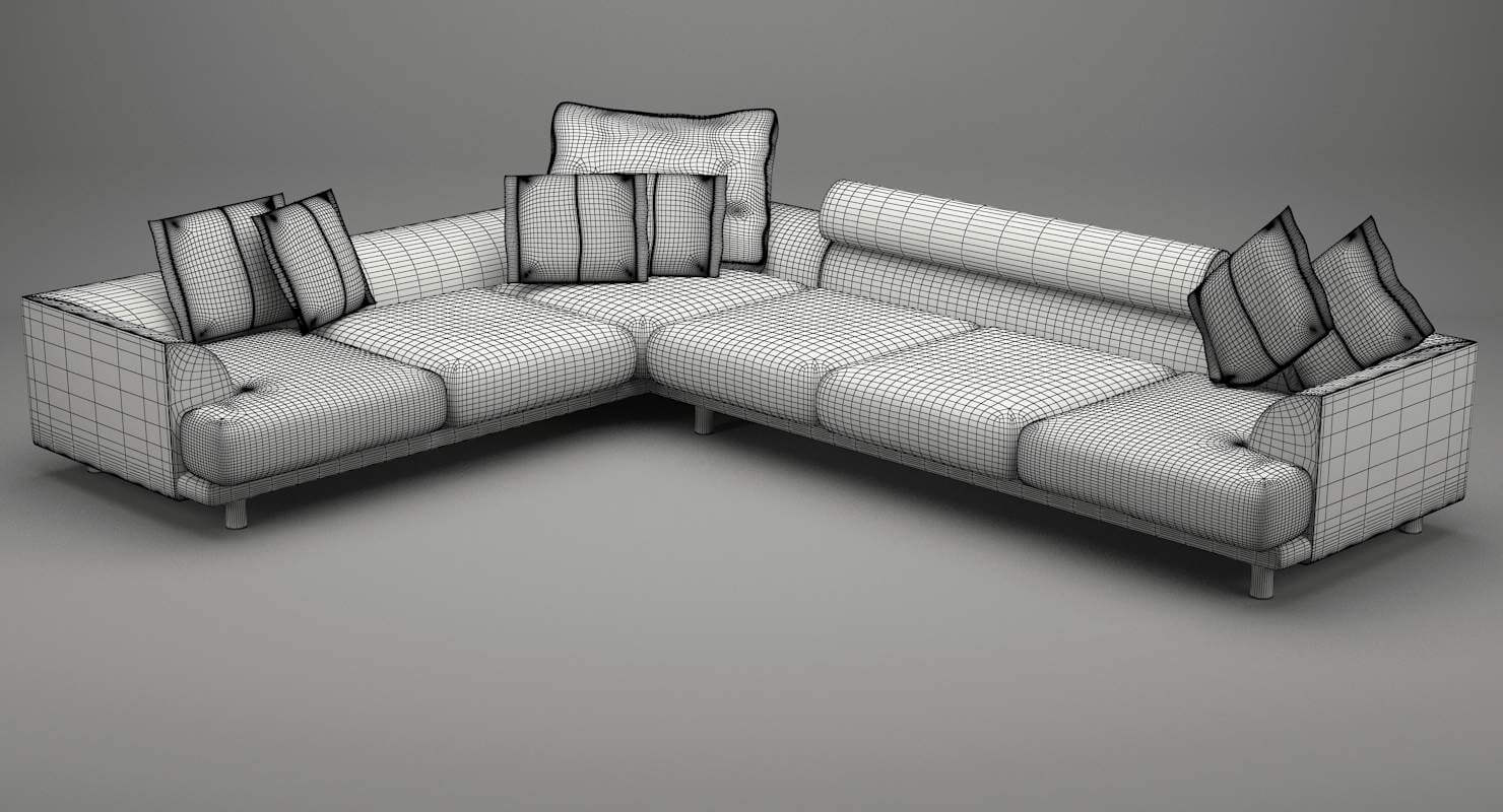 Sofa 015 - 3D Model by sky3dstudio