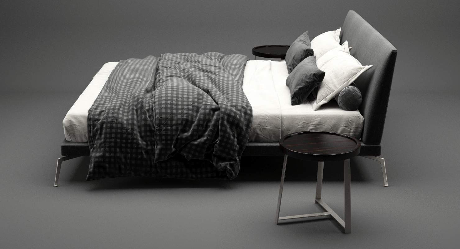 Bed 001 - 3D Model by sky3dstudios