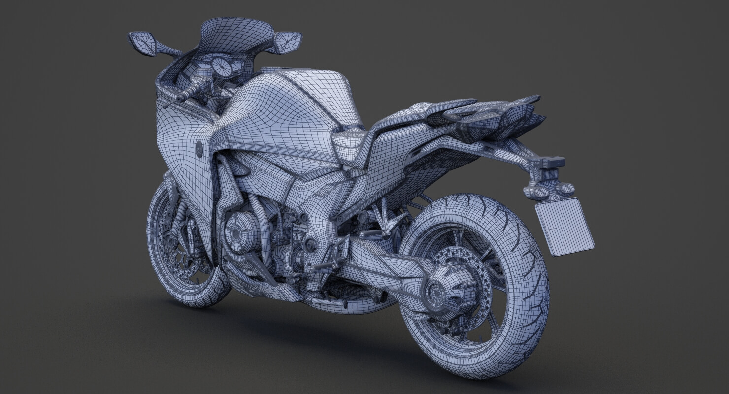 2015 Honda Vfr 1200F - 3D Model by sky3dstudios69