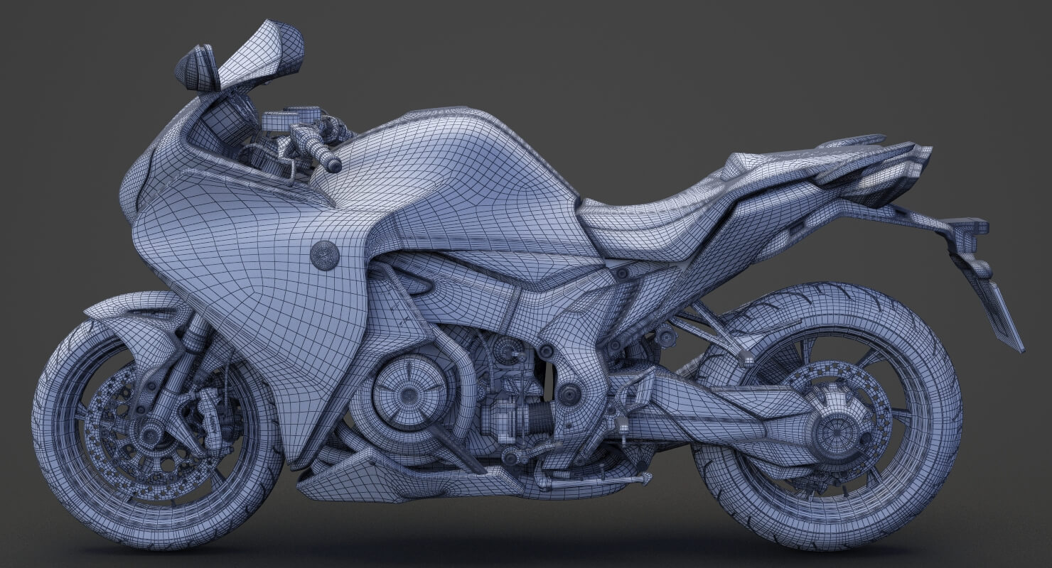 2015 Honda Vfr 1200F - 3D Model by sky3dstudios69