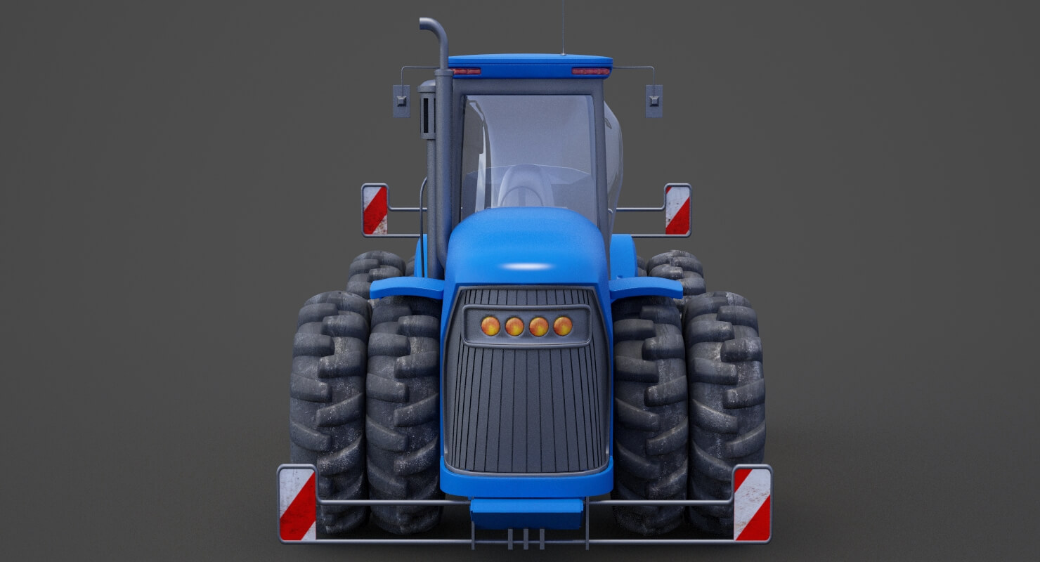 4 Wheel Drive Tractor 01 - 3D Model by sky3dstudios69