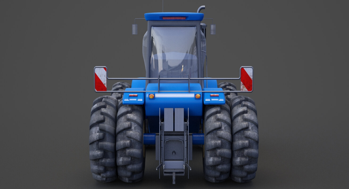4 Wheel Drive Tractor 01 - 3D Model by sky3dstudios69