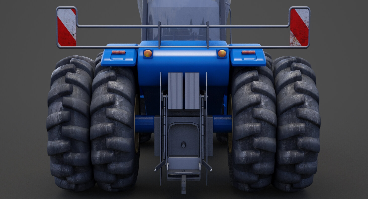 4 Wheel Drive Tractor 01 - 3D Model by sky3dstudios69