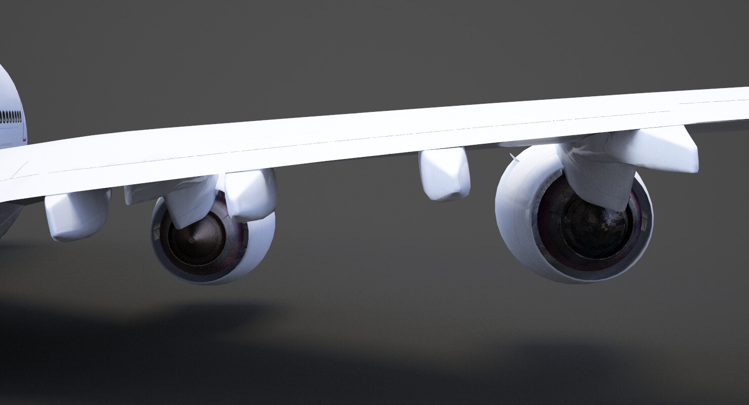 Airbus A380 Aircraft 01 - 3D Model by sky3dstudios69