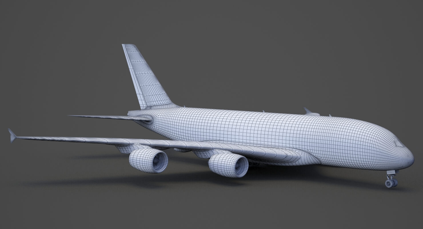 Airbus A380 Aircraft 01 - 3D Model by sky3dstudios69