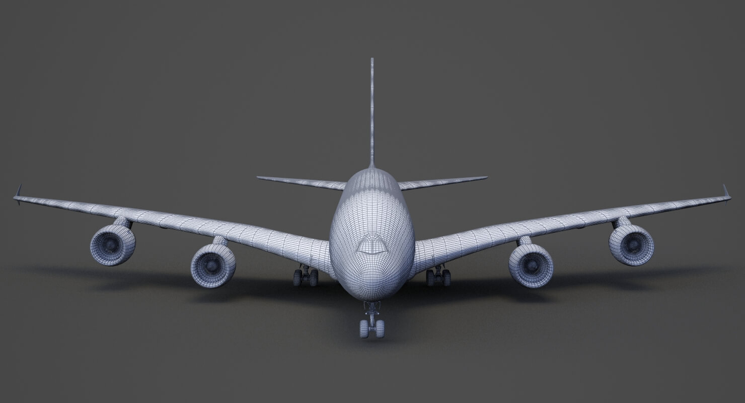 Airbus A380 Aircraft 01 - 3D Model by sky3dstudios69