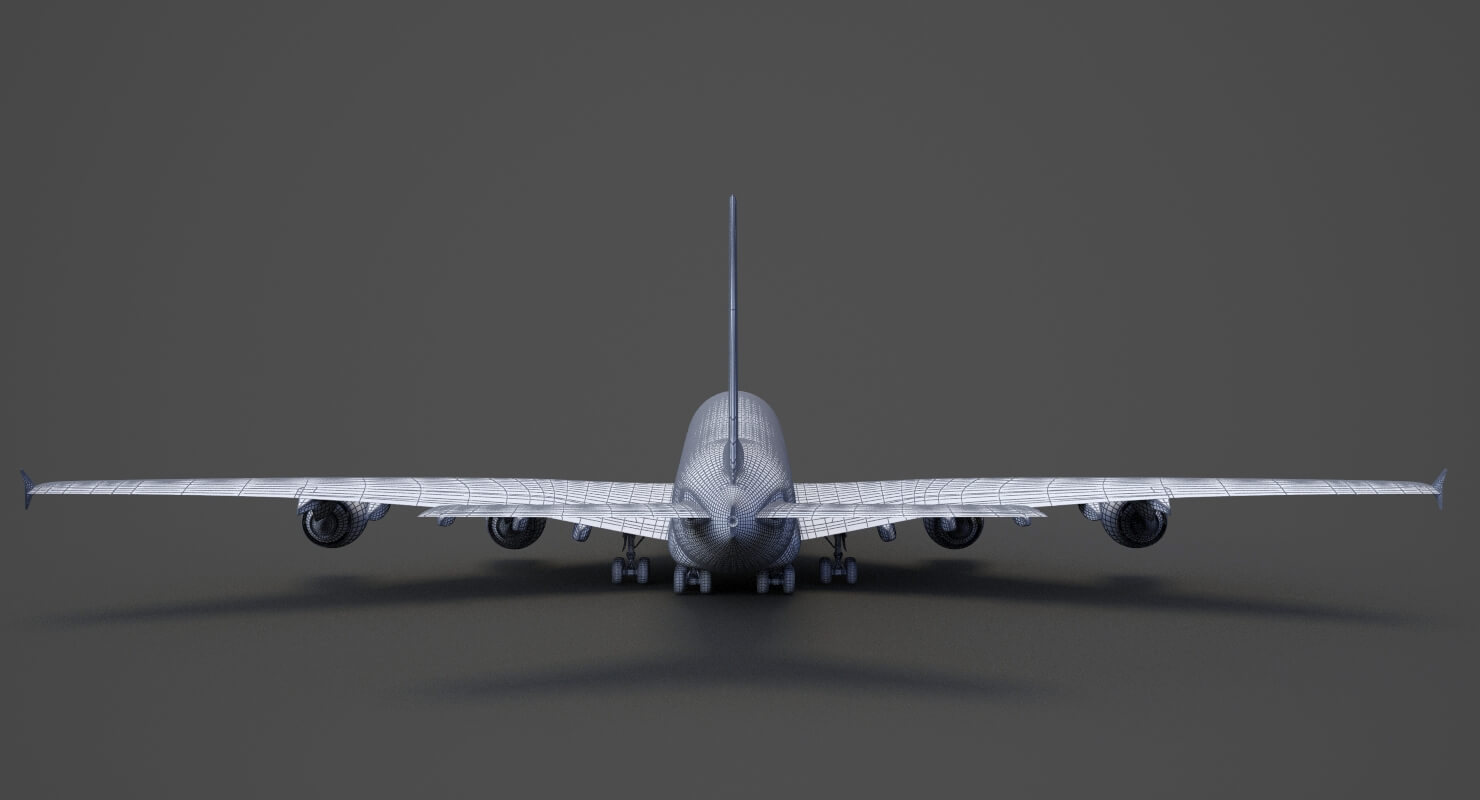 Airbus A380 Aircraft 01 - 3D Model by sky3dstudios69