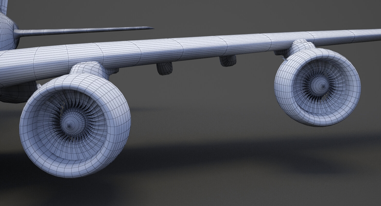 Airbus A380 Aircraft 01 - 3D Model by sky3dstudios69