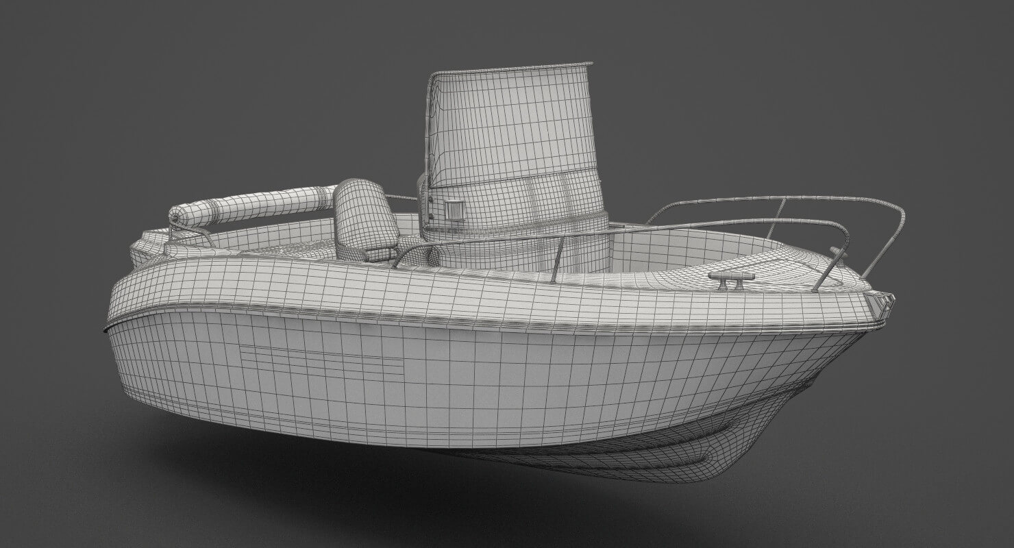 Motor Boat 01 - 3D Model by sky3dstudios69