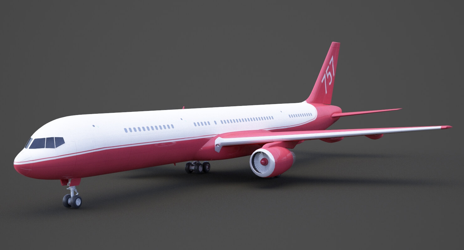Boeing 757 Airplane 01 - 3D Model by sky3dstudios69