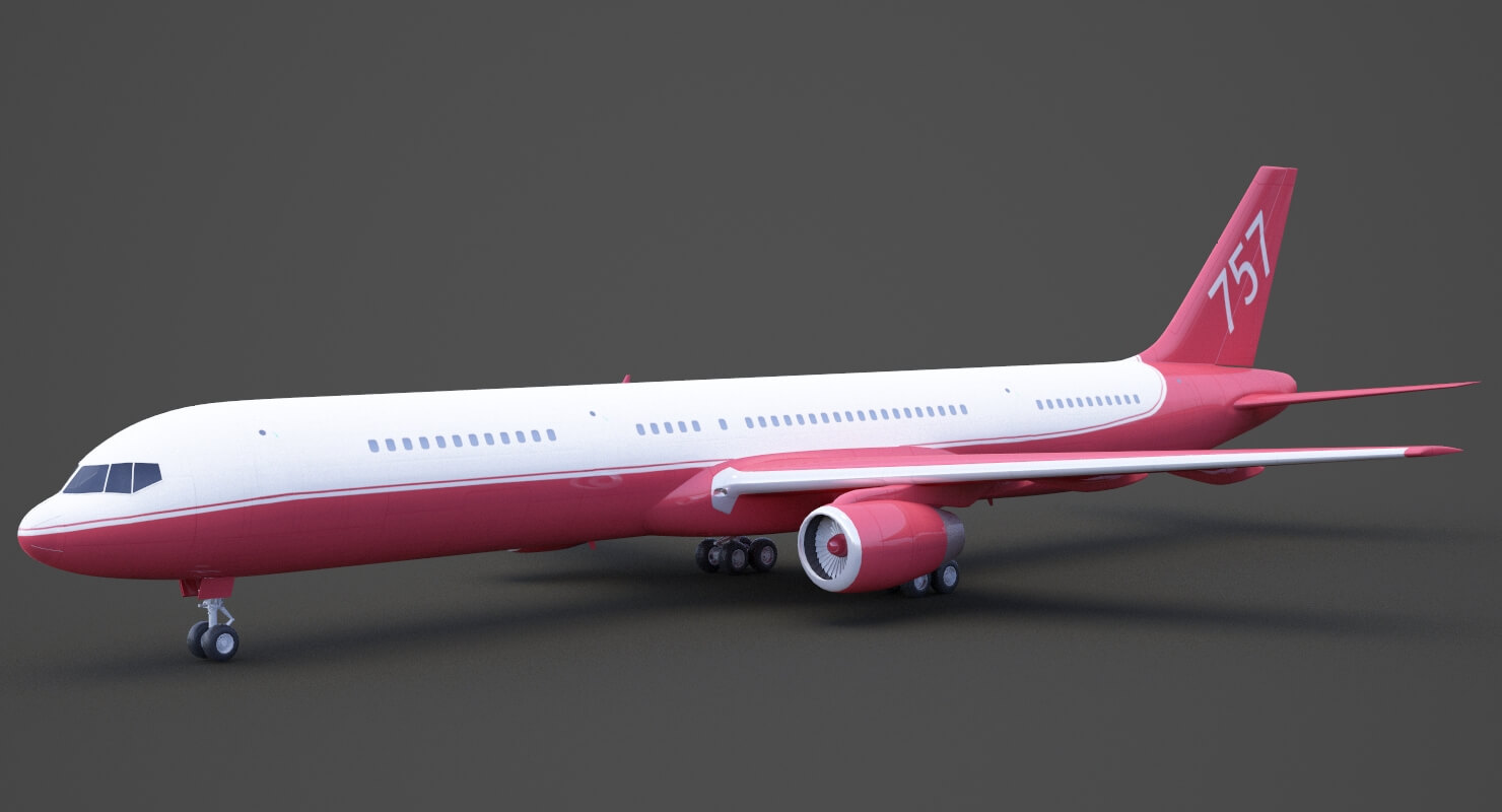 Boeing 757 Airplane 01 - 3D Model by sky3dstudios69